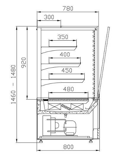 Ellada WCh-1/C5 | Cake Display Fridge By Cebea | Bestronic